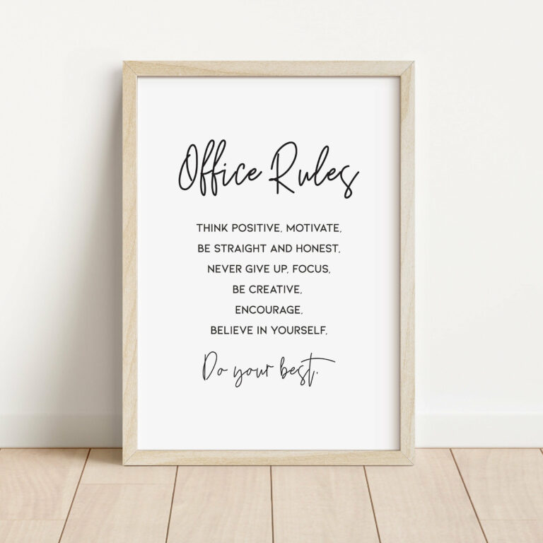Framed Inspirational Quotes For Office